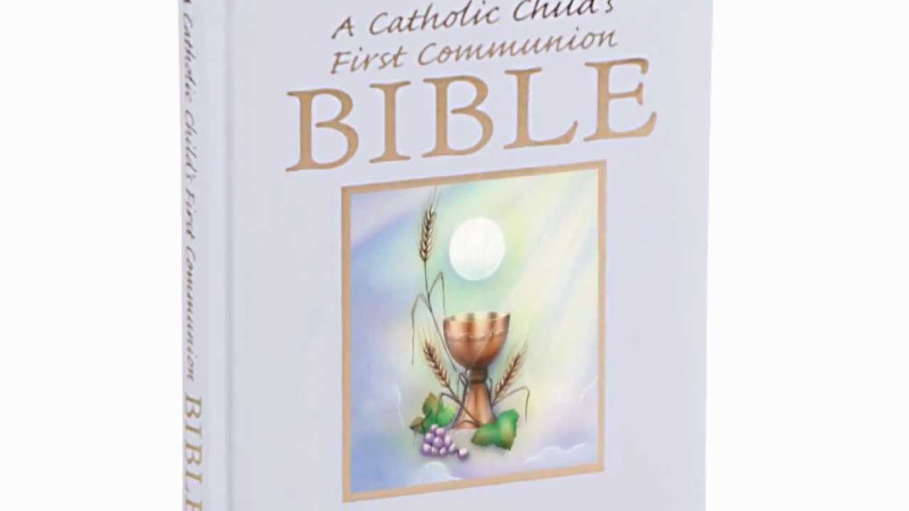 A Catholic Child's First Communion Bible with Chalice