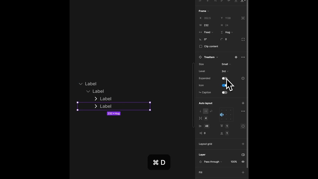 Advanced Tree View Component in Figma #uikit #responsivedesign