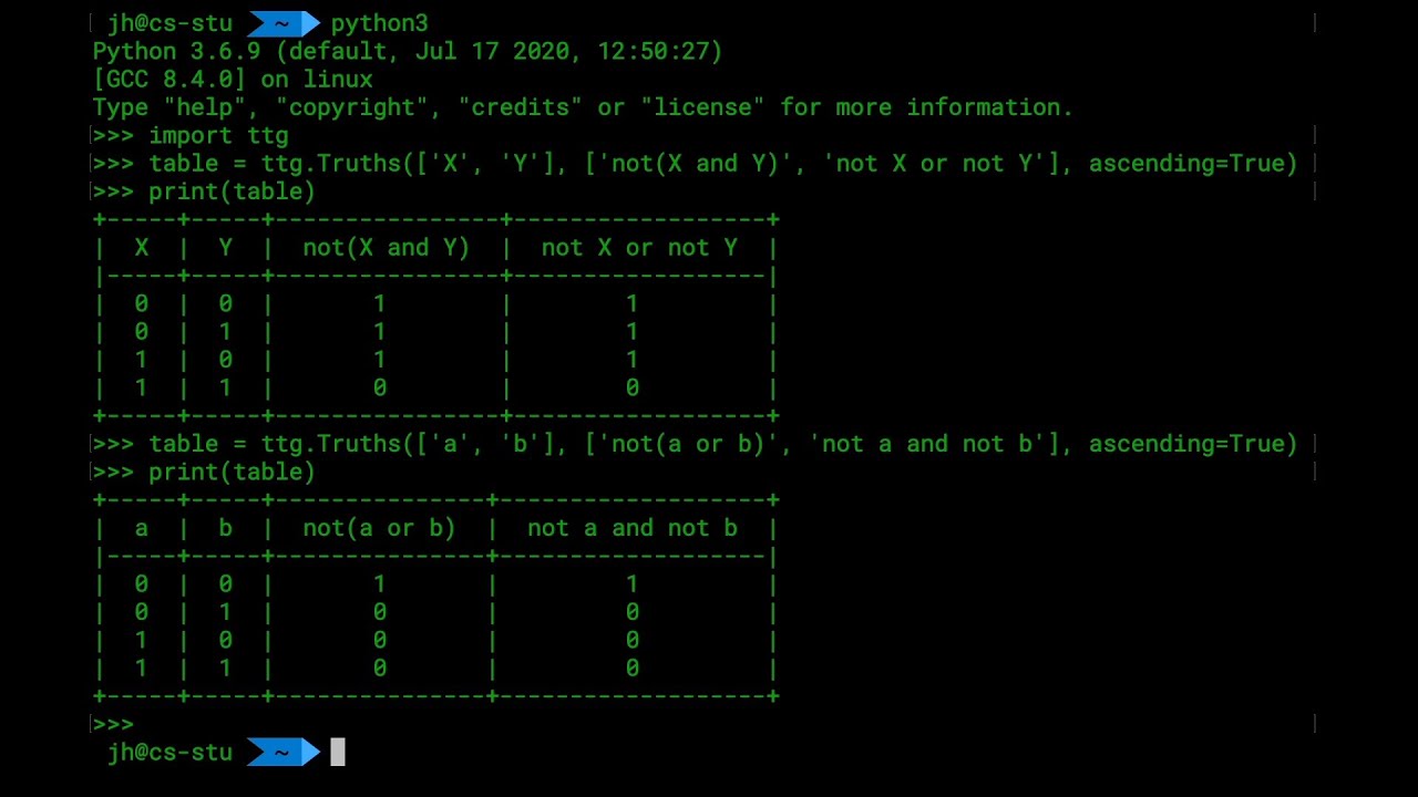 Truth Table Generator with Python