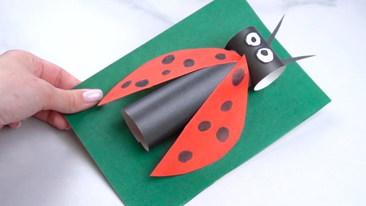 How to Make a Paper Ladybug Craft - simple paper crafts