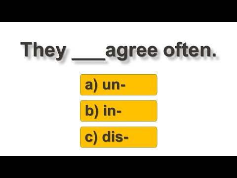English Prefixes Quiz | English Vocabulary Test