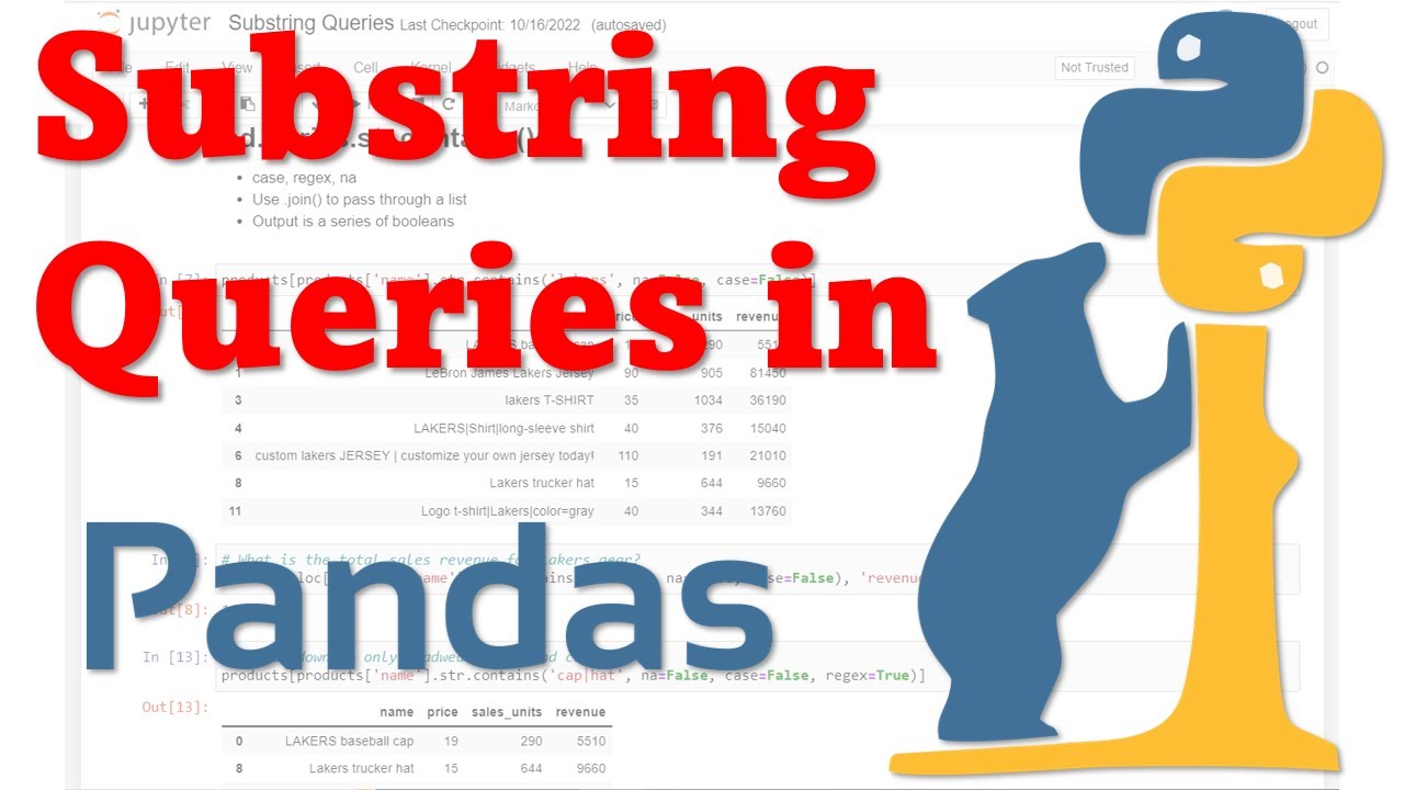 Substring Queries in Pandas (SQL LIKE & ILIKE) | Data Analyst Skill Tutorial #2