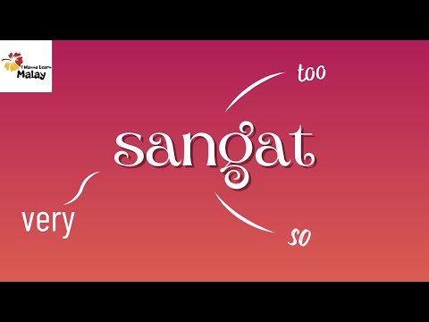 LEARN MALAY - Using SANGAT as an intensifier