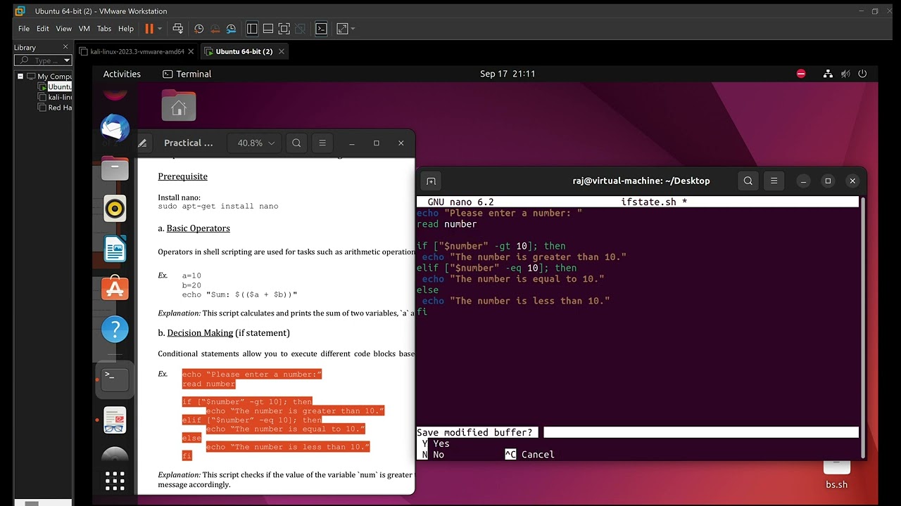 Practical 7 shell scripting