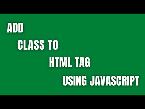 Add Class to HTML Tag On Click using JavaScript - HowToCodeSchool.com