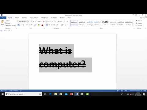 USING DOUBLE STRIKE THROUGH IN YOUR TEXT IN MICROSOFT WORD