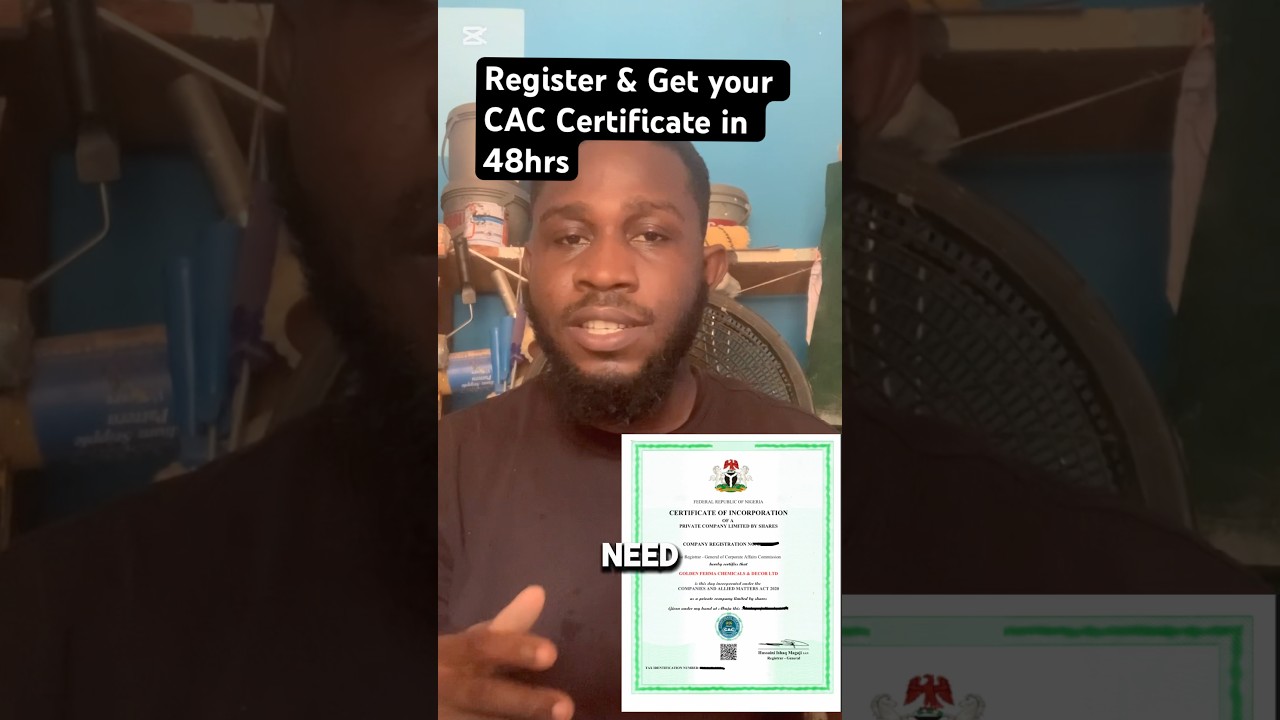 REGISTER & GET YOUR CAC CERTIFICATE in Nigeria (online) IN 48hrs #businesslicense #caccertificate