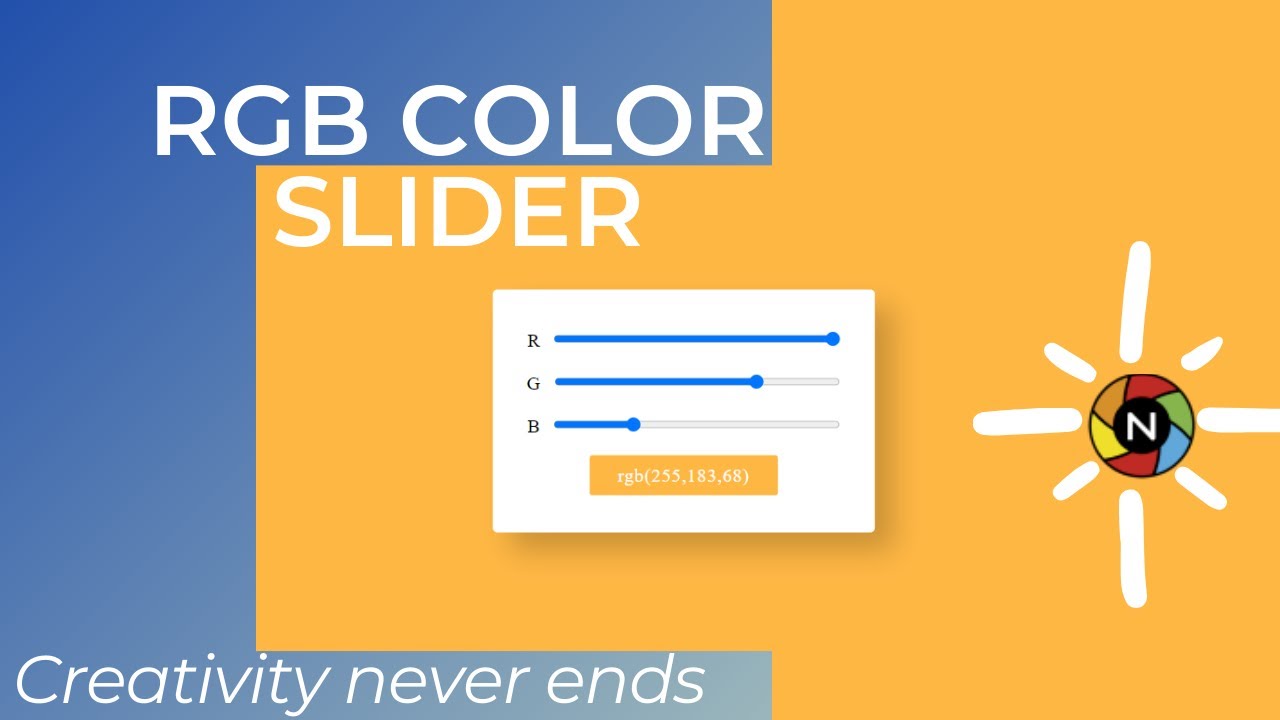 || RGB Colour Slider | css & JavaScript ||
