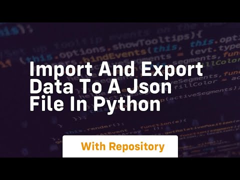 Import and export data to a json file in python