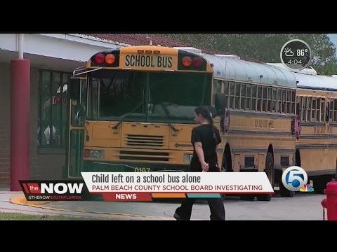 Child left on a school bus alone