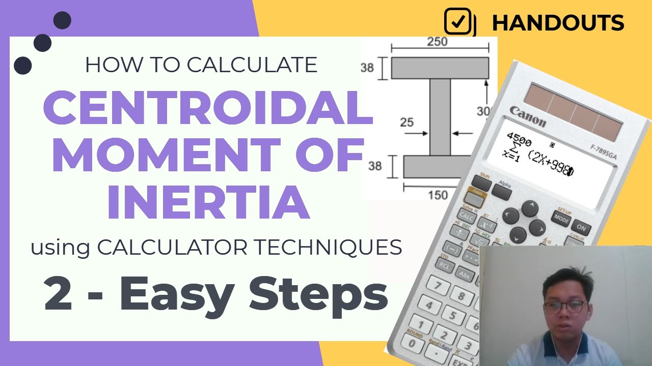 CANON F-789SGA Calculator Techniques #1 - Centroidal Moment of Inertia