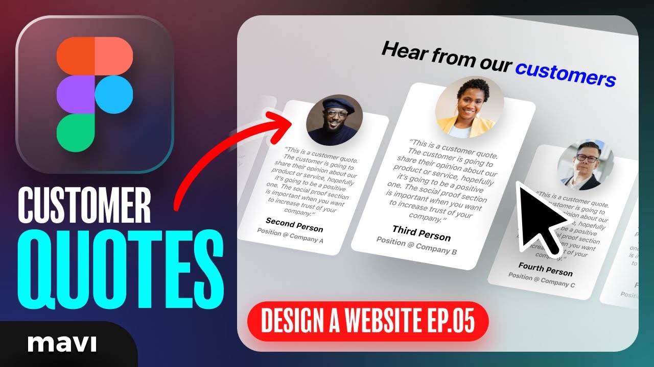 WEB DESIGN IN FIGMA ep.05: Swipeable Quotes / Social Proof Section (Free UX / UI Course)