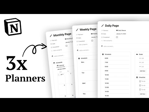 Notion Planners Template Tour (FREE Download)