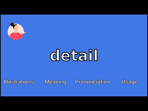 DETAIL - Meaning and Pronunciation