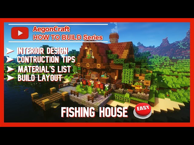 ||How to Build a House with DOCK in Minecraft||Minecraft Fishing Hut ...