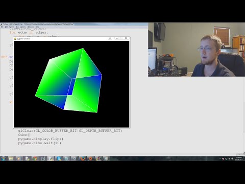 Learn OpenGL with PyOpenGL Python and PyGame p 2 Coloring Surfaces - Mind Luster