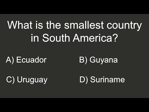 General Knowledge MCQ: What is the smallest country in South America?