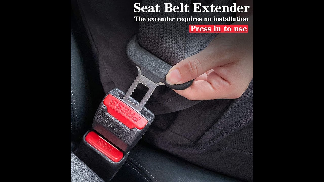 2 Pack Universal Car Seat Belt Buckle Extension Extender Clip Auto Stop Seat Alarm