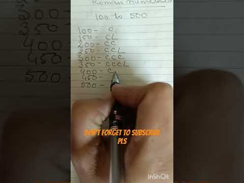 Roman numerals#viral #learning #maths#roman number 100 to 500#fun #youtubeshorts #trending#shorts
