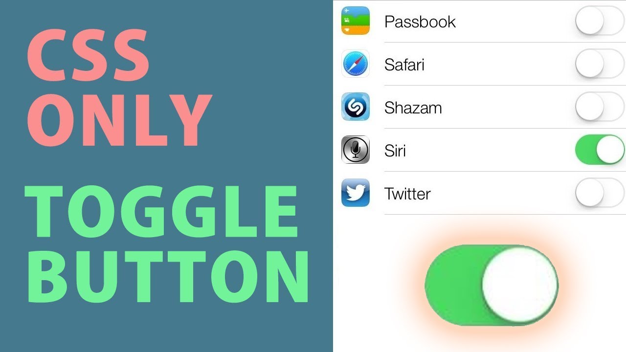 Build a Toggle Button with just HTML/CSS Tutorial