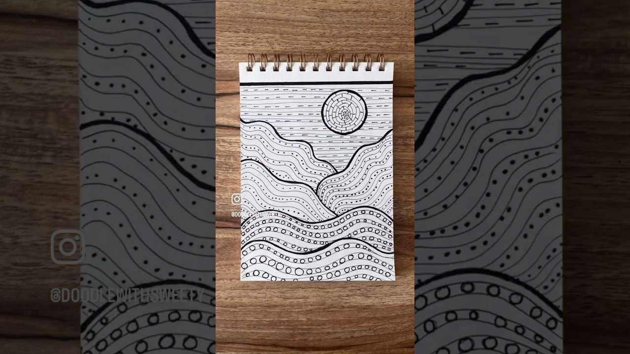 Super simple nature doodle #art #landscape #doodle #zentangle #arttherapy