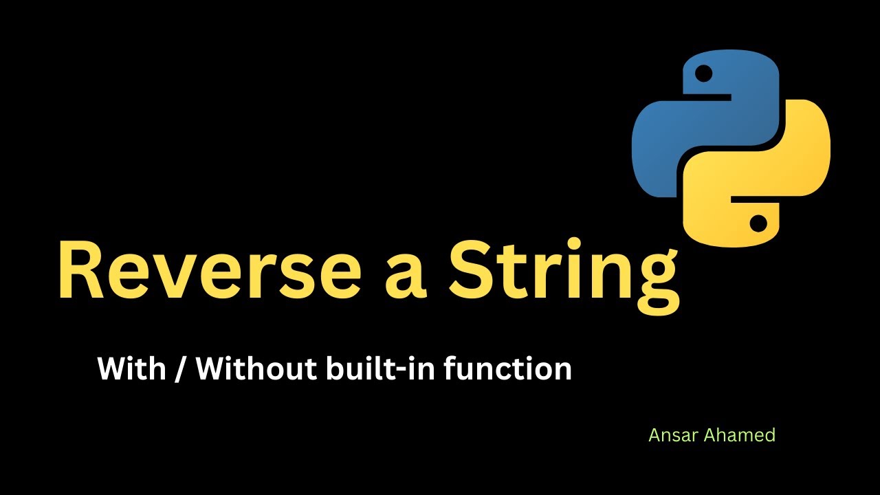 Reverse string in Python with / without built in function