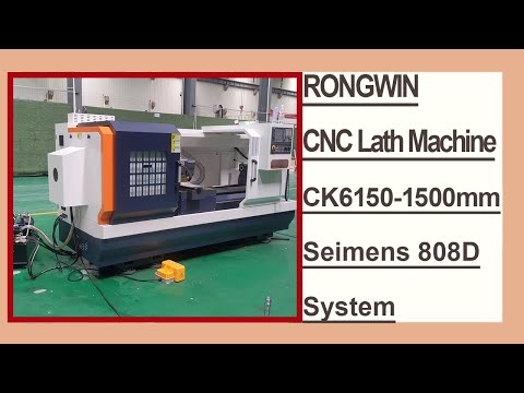 RONGWIN CK6150-1500mm hydraulic chuck Siemens 808D system Prageti Knife Holder CNC Lathe Machine