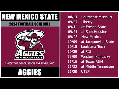 2024 New Mexico State Aggies Football Schedule