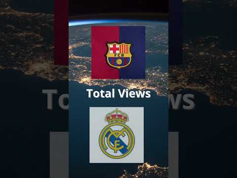 FC Barcelona VS Real Madrid | Channel Stats Comparison OG #shorts #foot #fcbarcelona #realmadrid