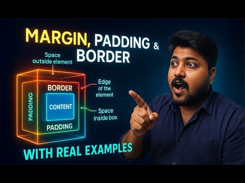🧠 Margin, Padding & Border with Real Examples | CSS Box Model Tutorial Live!