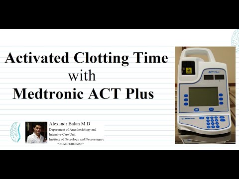 Activated Clotting Time measurement with Medtronic ACT Plus