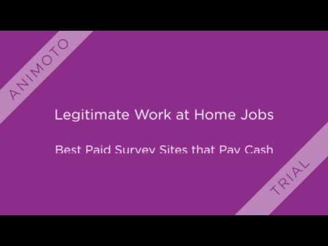 Best Paid Survey Sites that Pay Cash | Legitimate Work at Home Jobs