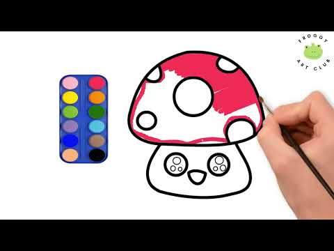 How to Draw a Super Mario Mushroom - Easy Step-by-Step Tutorial #howtodraw #howtodrawforkids