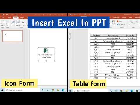 Insert Excel in PowerPoint | Link Excel to PPT ⏩