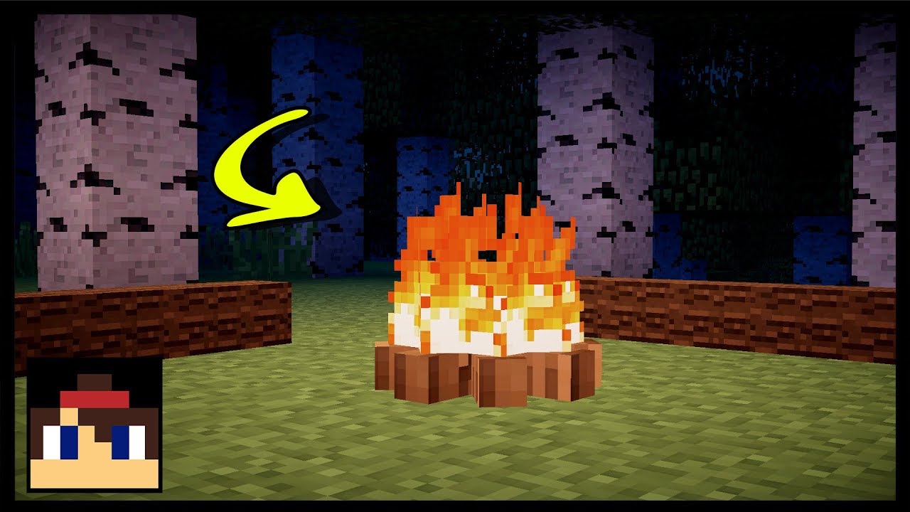 ✔ Minecraft: How To Make A Working Campfire | MCPE (No Mods Or Addons!)