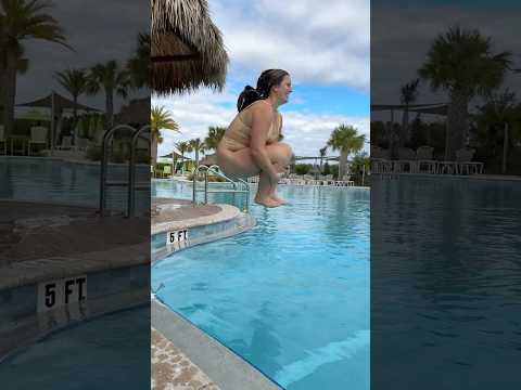 CRAZY CANNONBALL into the Swimming Pool in Florida #shorts