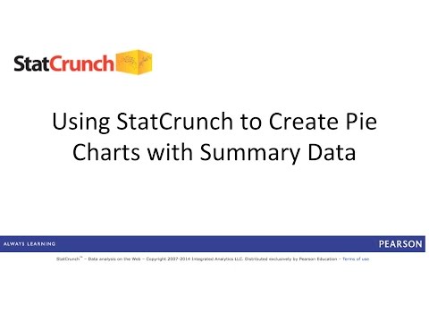StatCrunch: Creating Pie Charts with Summary Data Video Lecture - Statcrunch Tutorials for ...