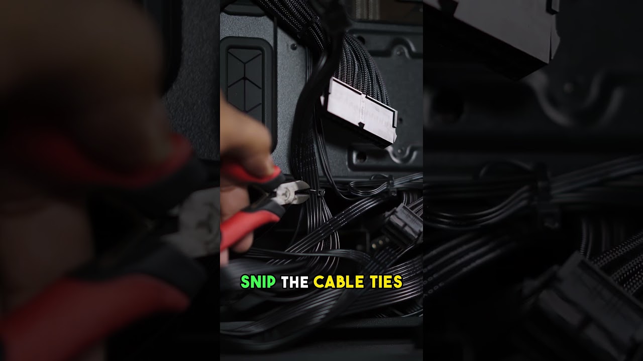 60 second power supply swap! 🤯 For a PC with Braided Cables!
