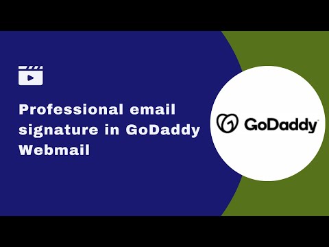 How to add a professional email signature in GoDaddy Webmail