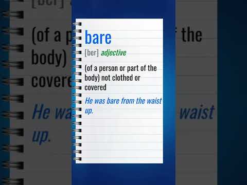 BARE (C1 Advanced) Learn English Vocabulary