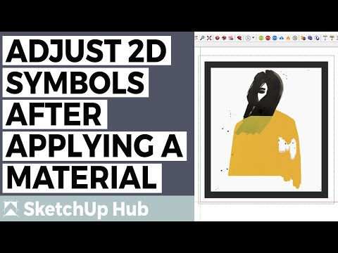 Adjusting 2D Symbols in SketchUp After Applying a Seamless Texture or Material