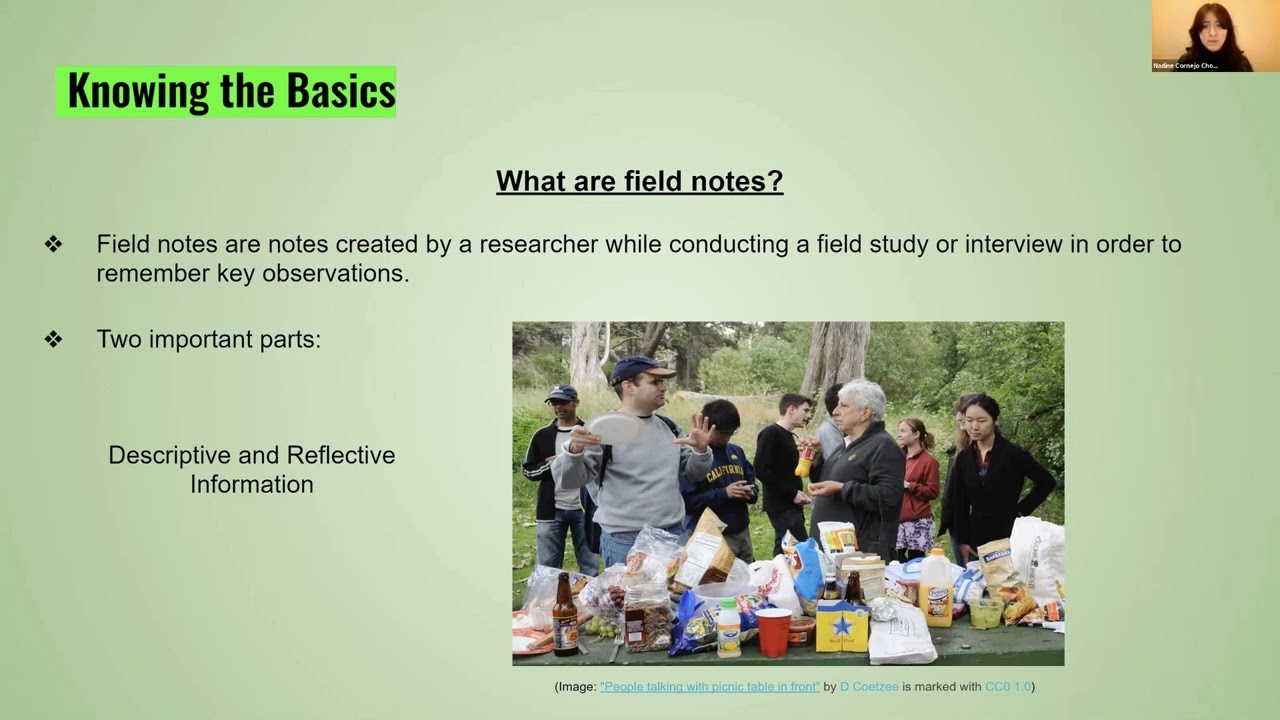 1. Taking Field Notes: What to Write Down