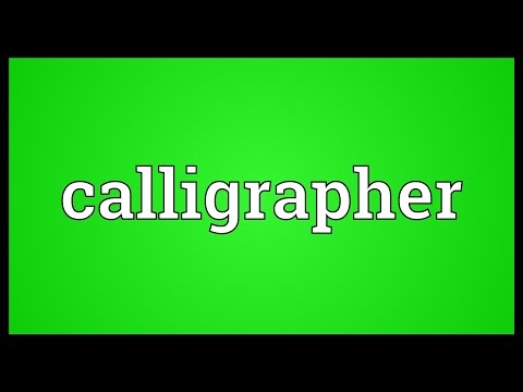 Calligrapher Meaning