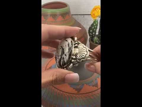White Buffalo Stone bracelet by Navajo Native American artist MaryAnn Spencer
