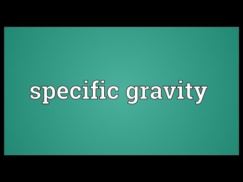 Specific gravity Meaning