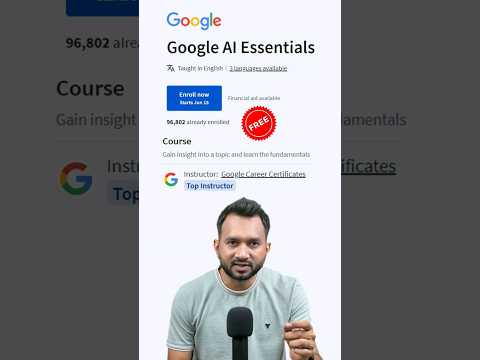 Google AI Free Certificate Courses #google #freecourse #onlinecourses #googleai #certificate #learn