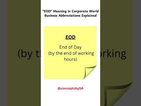 EOD Meaning in Corporate World | Business Abbreviations Explained #foryou #business #corporate #ipl