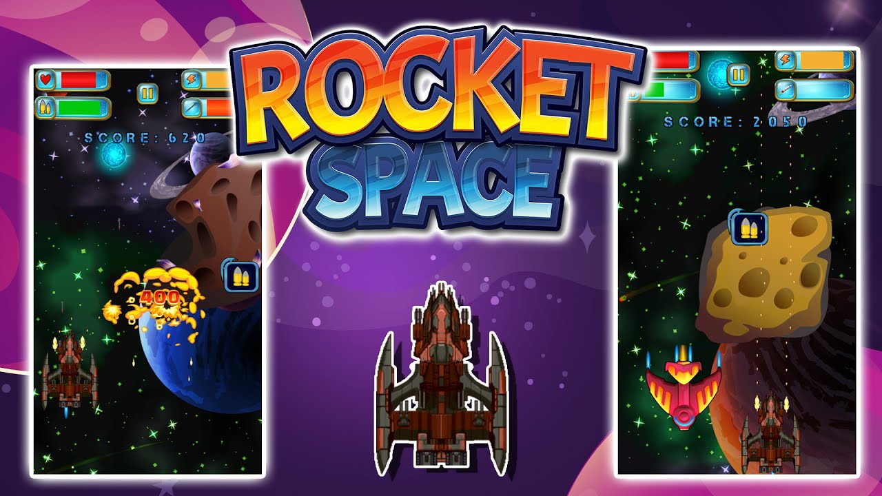 Rocket Space || Construct 3 Game Template || Source code