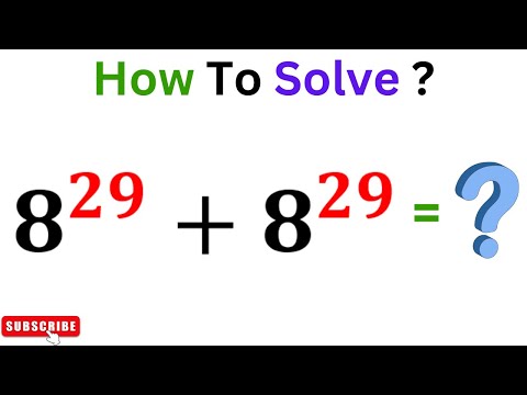 Find The Value of 8^29+8^29 | 8^29+8^29=?