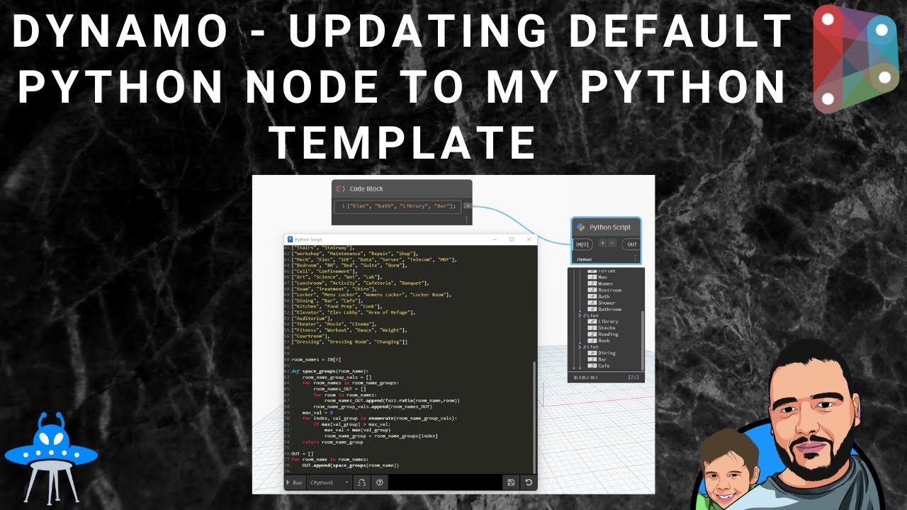 Dynamo | Updating Default Python Node to My Python Template | Python Template